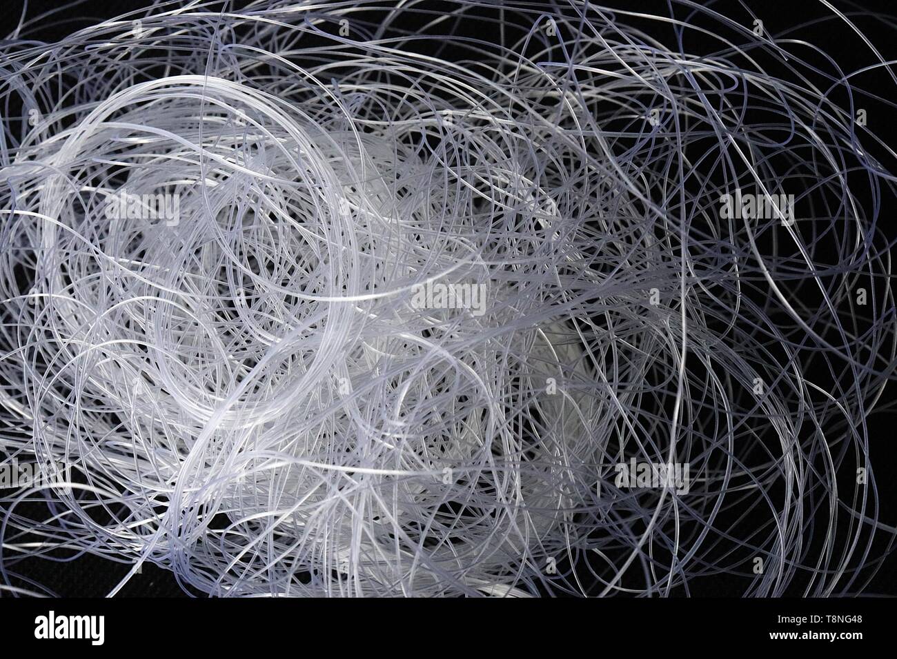 A close up photo of nylon thread used for jewellery making, decor ...
