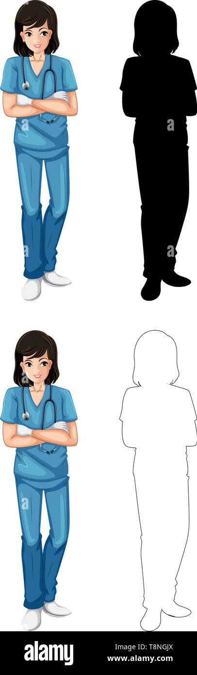 Set of surgeon doctor character illustration Stock Vector Image & Art ...