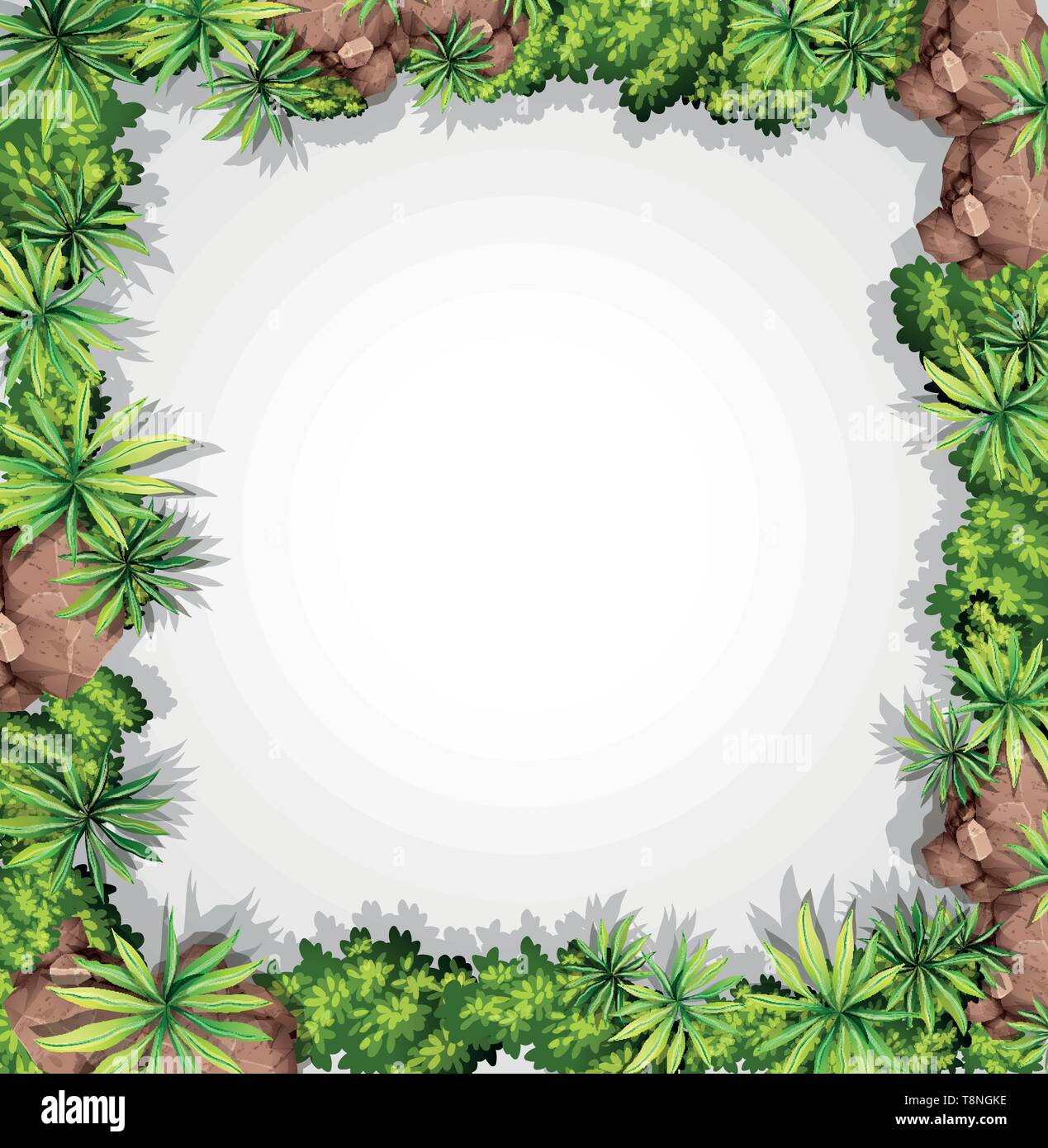 Nature and rock border illustration Stock Vector Image & Art - Alamy