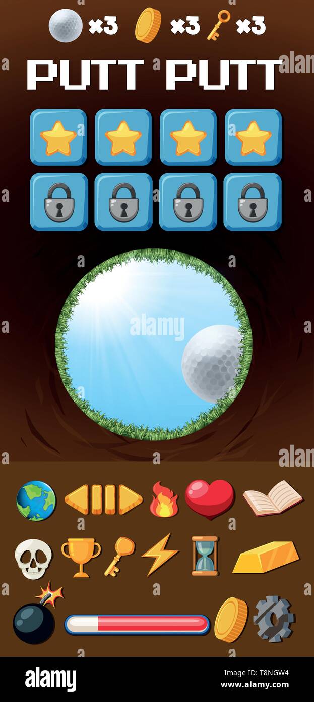 A golf game template illustration Stock Vector Image & Art - Alamy