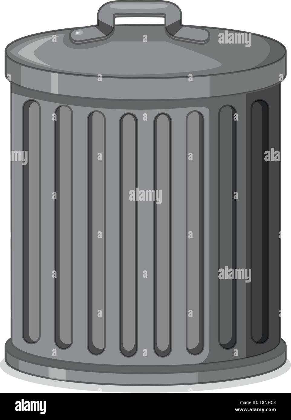 Isolated trash can white background illustration Stock Vector Image ...