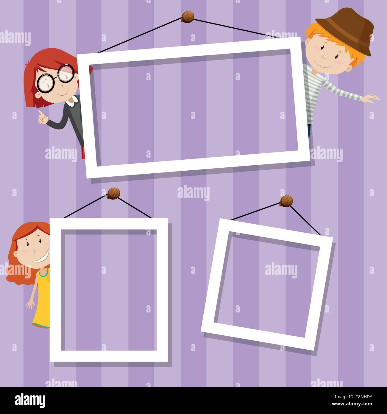 family frame background scene illustration Stock Vector Image & Art - Alamy