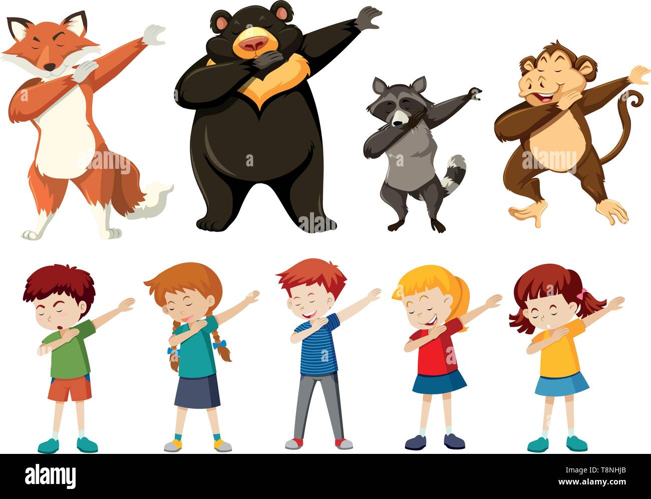 Kids dabbing Stock Vector Images - Alamy