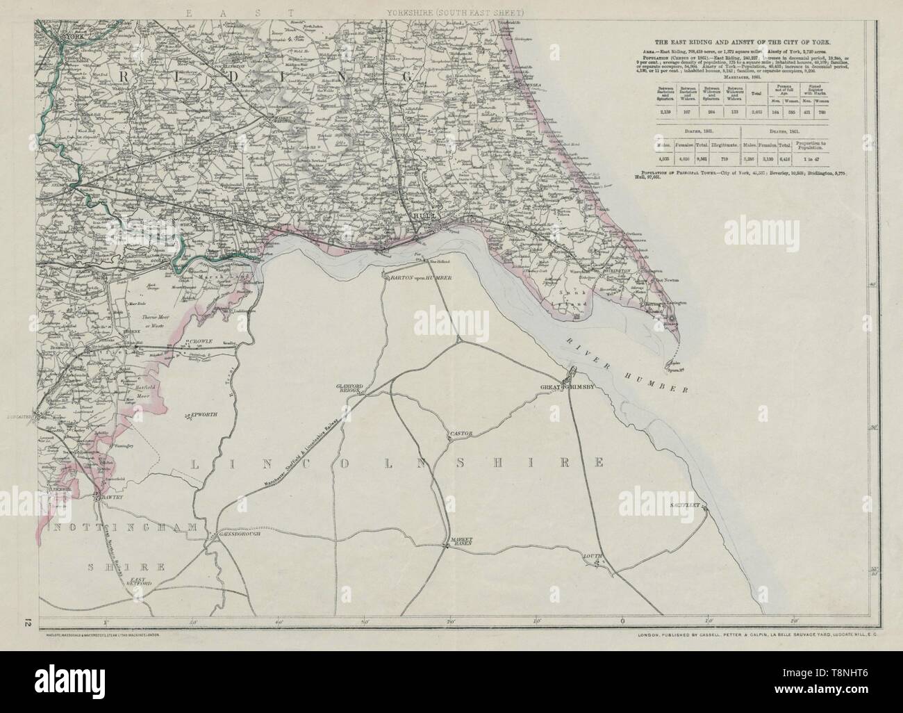 Vintage humber map hi-res stock photography and images - Alamy