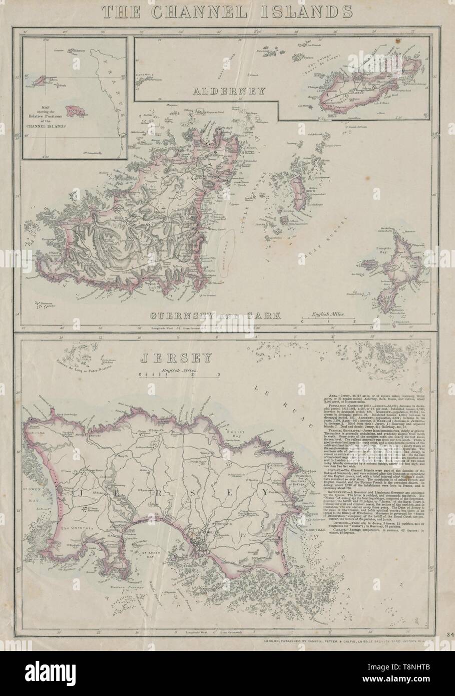 Jersey old maps hi-res stock photography and images - Alamy