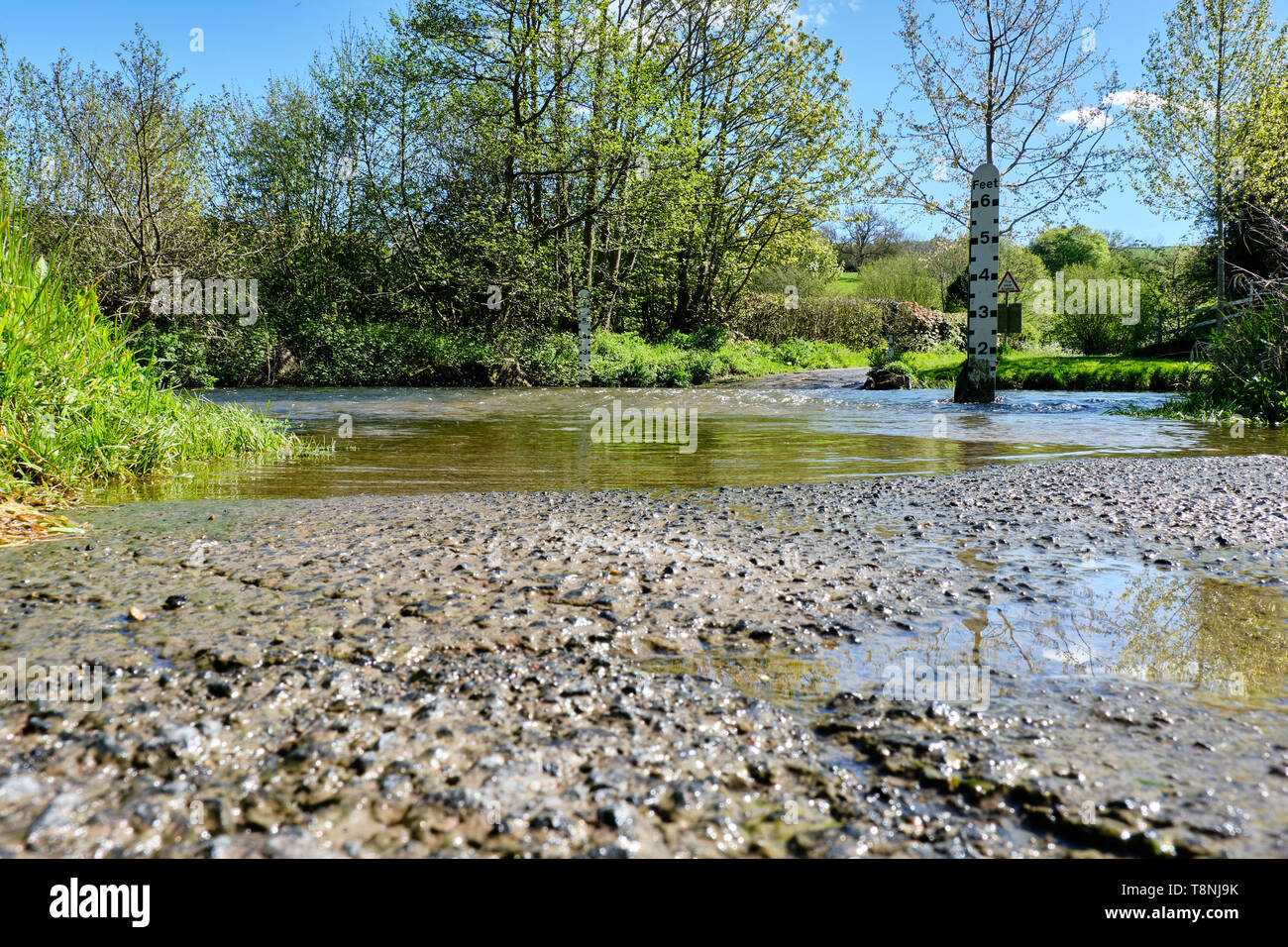 A ford across the River Clun near Clun, Shropshire Stock Photo - Alamy