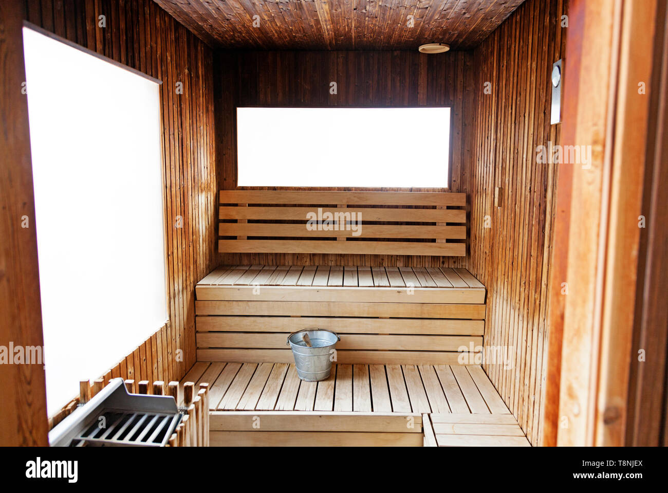 Sauna benches hi-res stock photography and images - Alamy