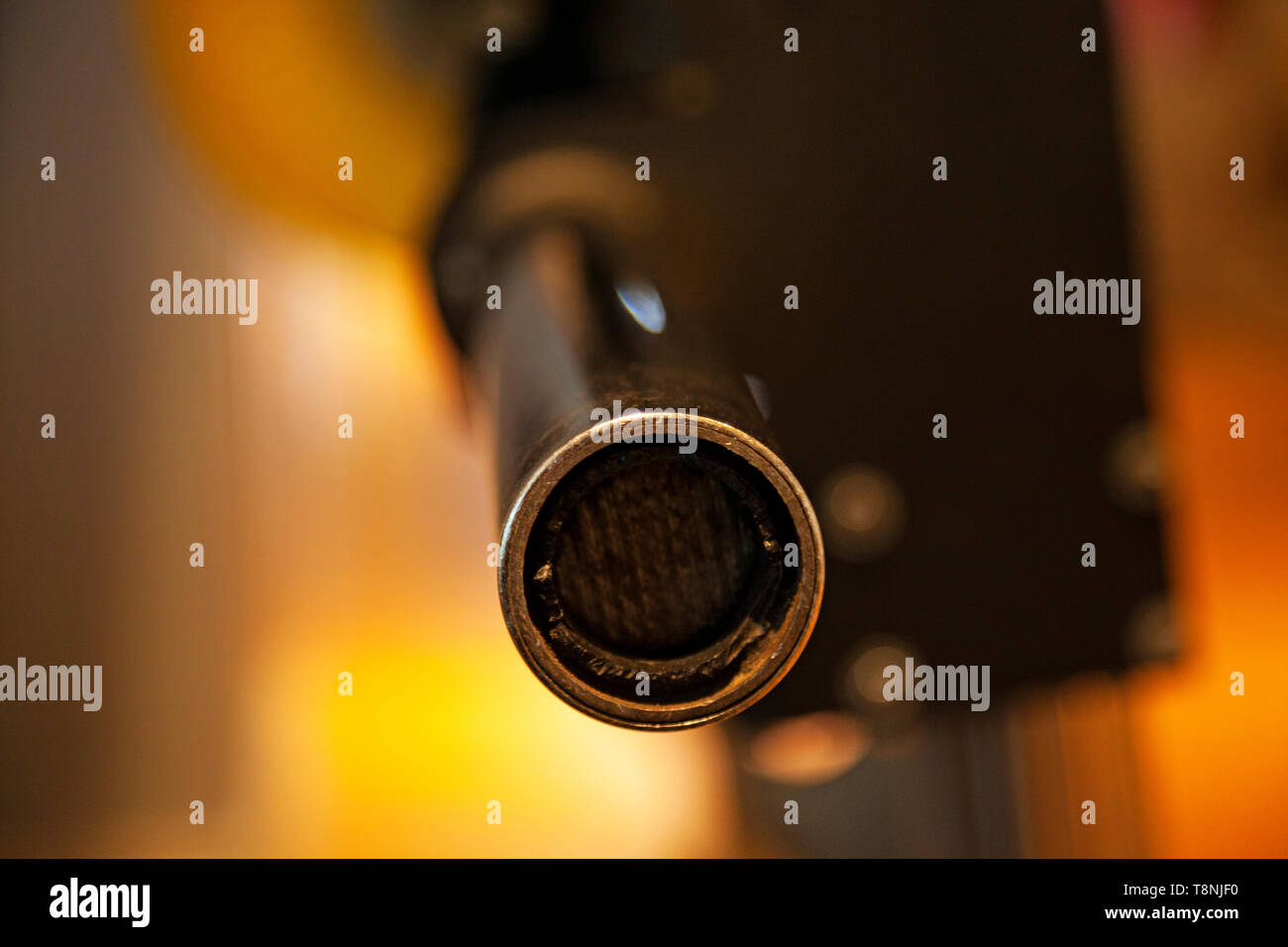short side of a metal tube Stock Photo - Alamy