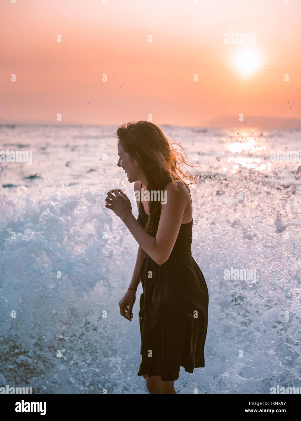 Woman sunshine splashing hi-res stock photography and images - Alamy