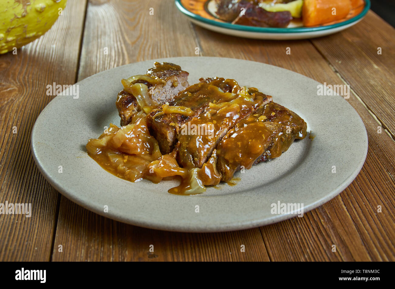 Maple Smoked Brisket, Quebec Maple Syrup-Smoked BBQ Beef Brisket Stock ...