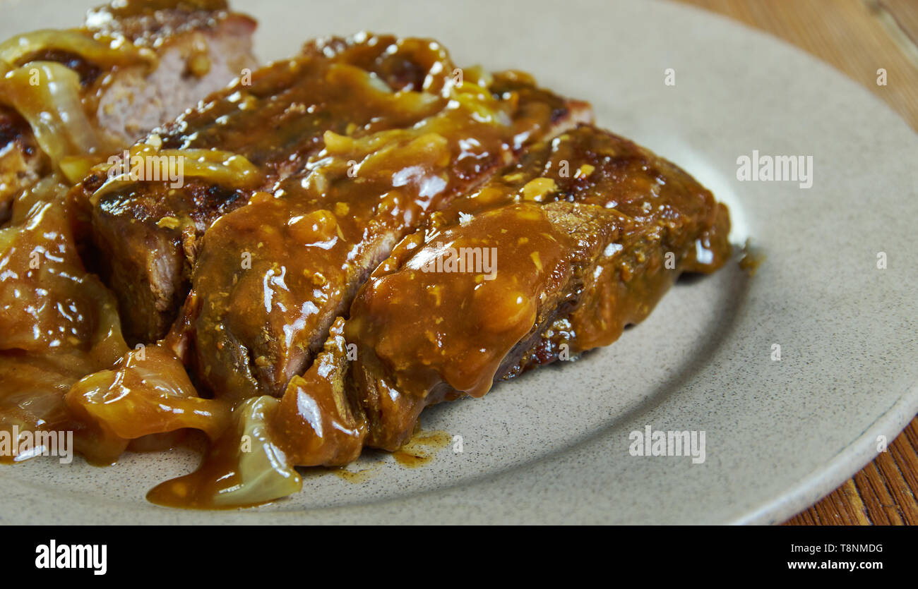 Maple Smoked Brisket, Quebec Maple Syrup-Smoked BBQ Beef Brisket Stock ...