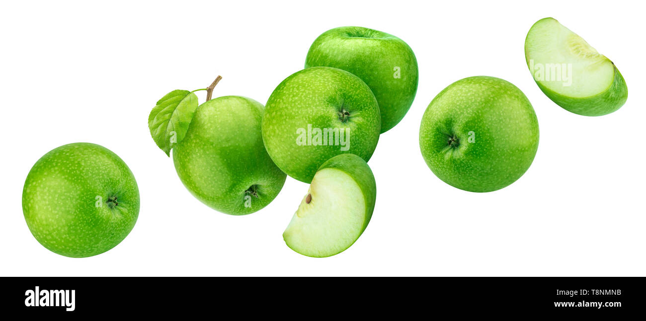 Granny smith green apple on branch hi-res stock photography and images ...