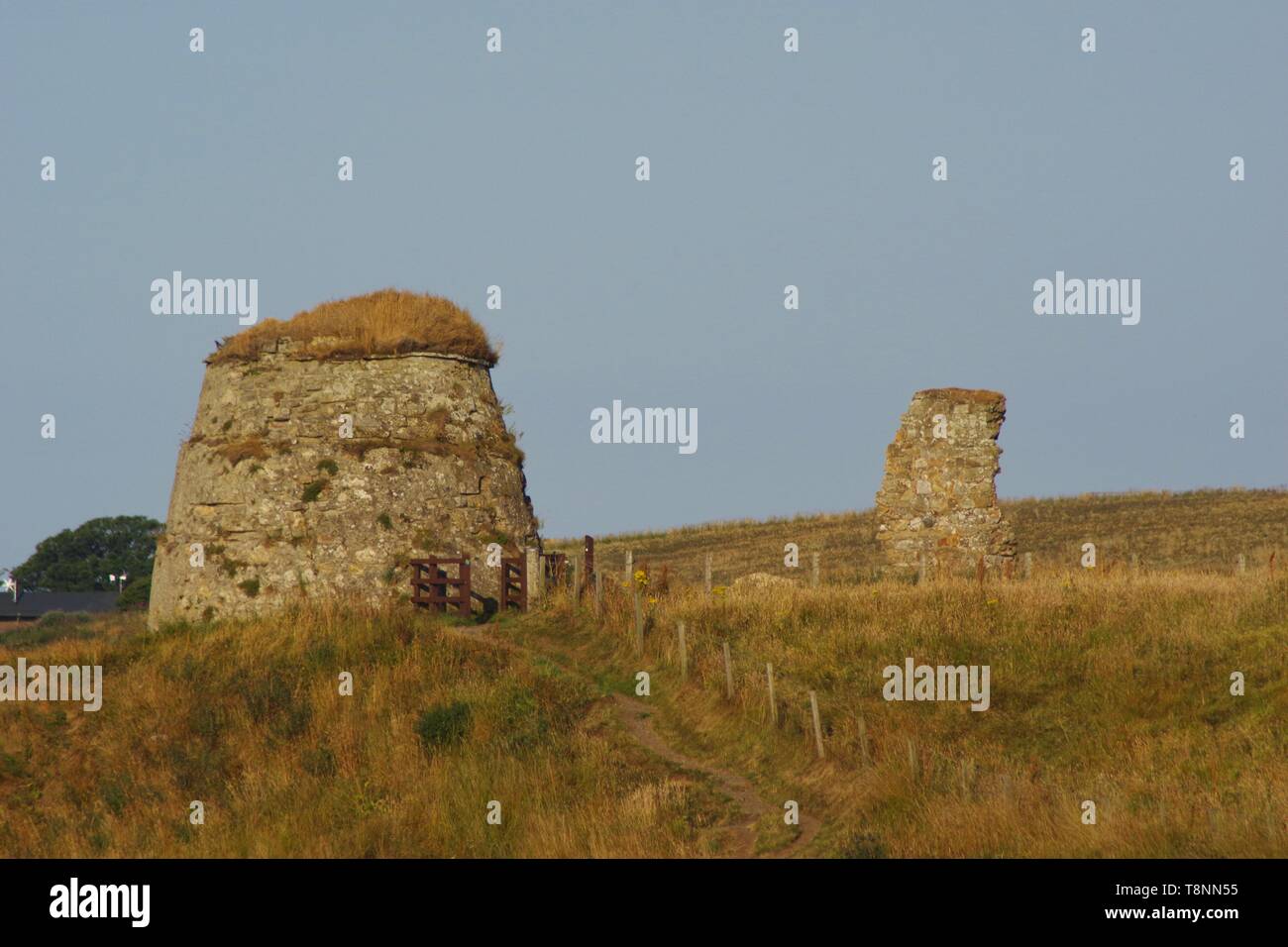 St Monans 16th Century Round Tower Doocot in the Golden light of a ...
