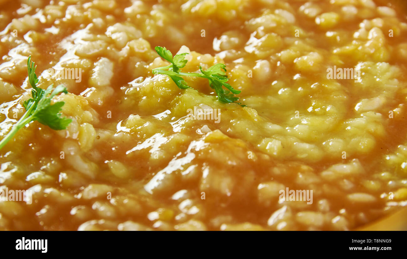 Red Curry Rice and Lentil Stew , Indian Lentils With Basmati Rice Stock ...