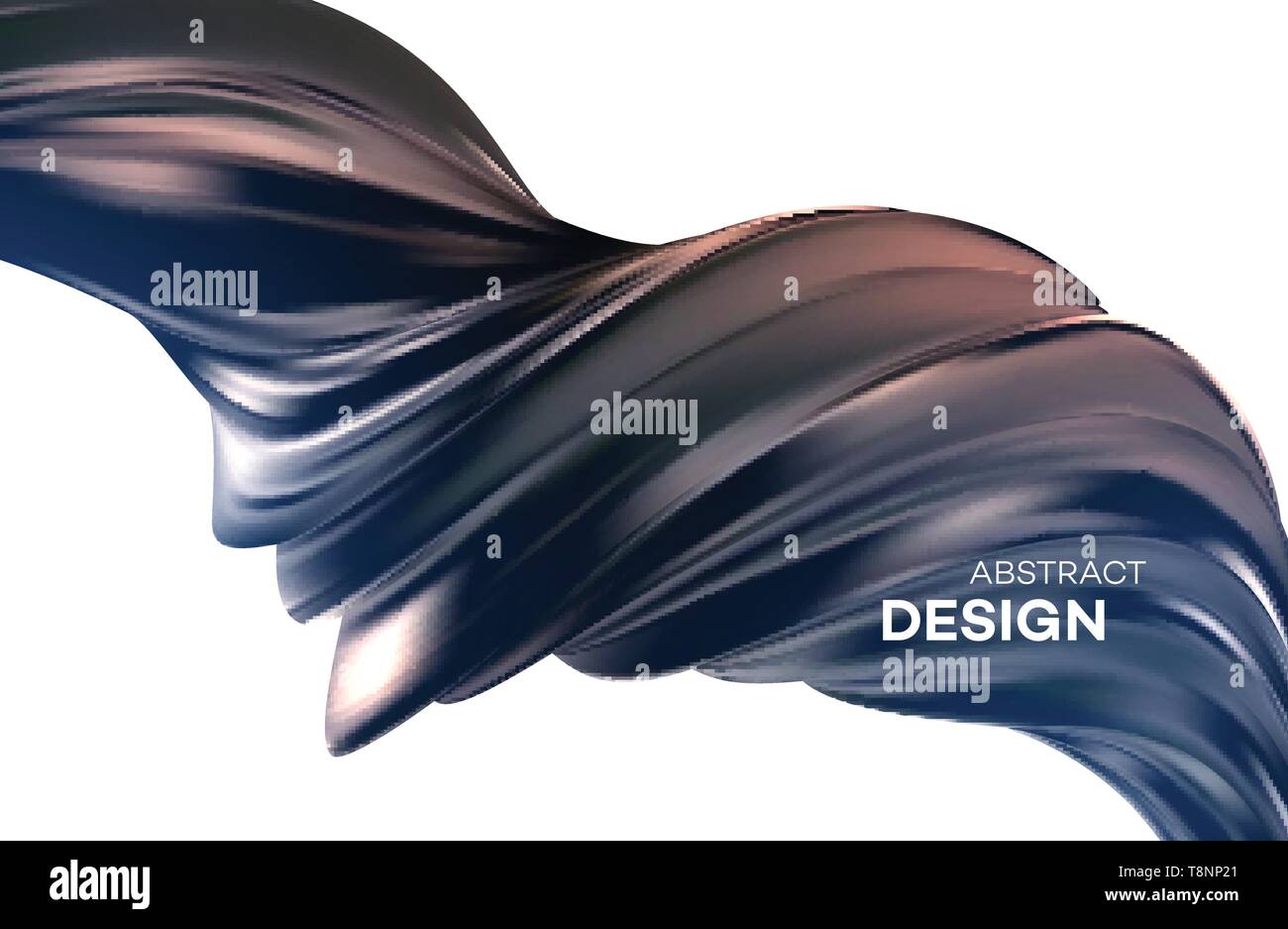 Fluid poster design. Abstract 3d shape template. Vector illustration ...