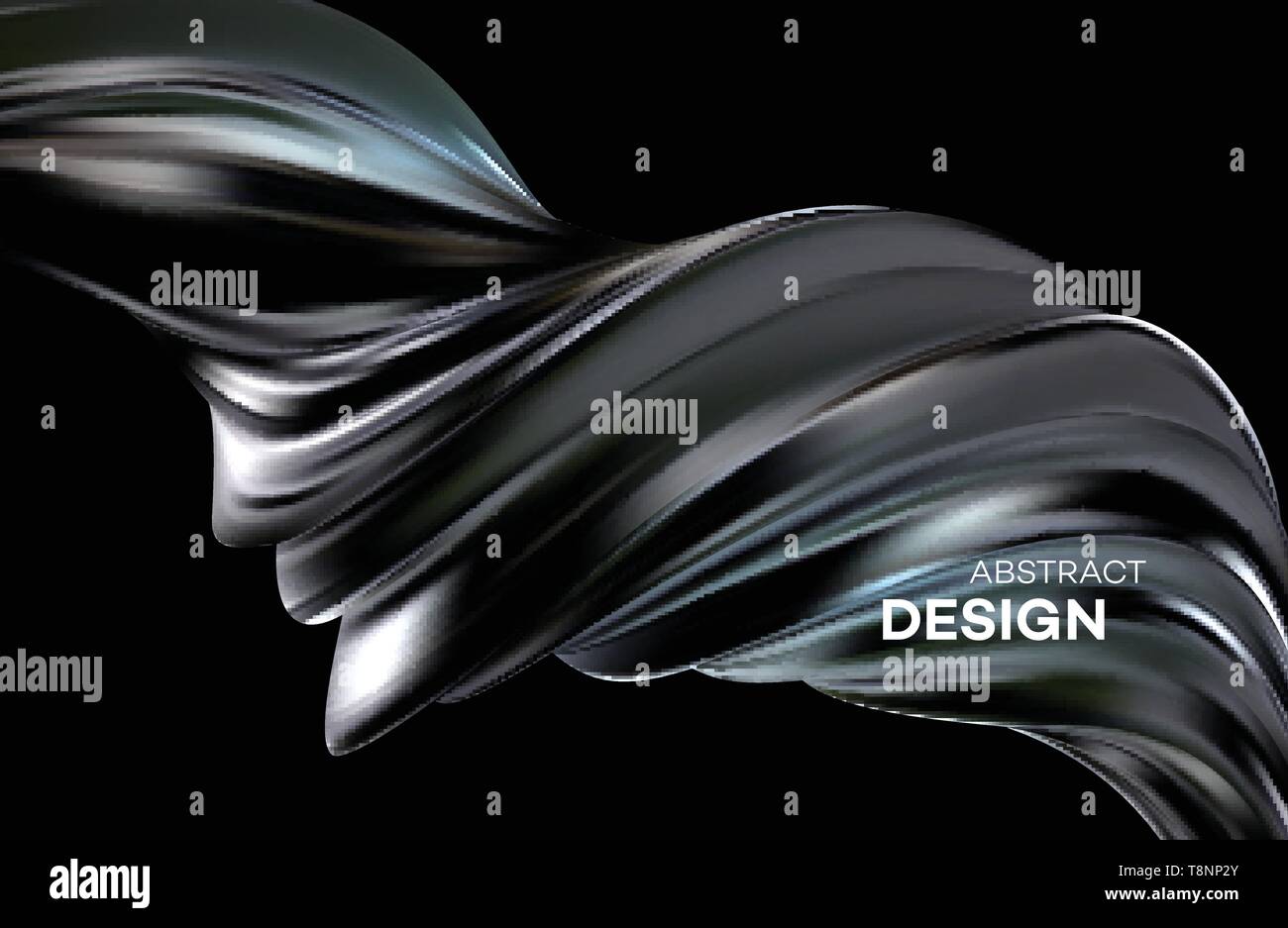 Fluid poster design. Abstract 3d shape template. Vector illustration ...