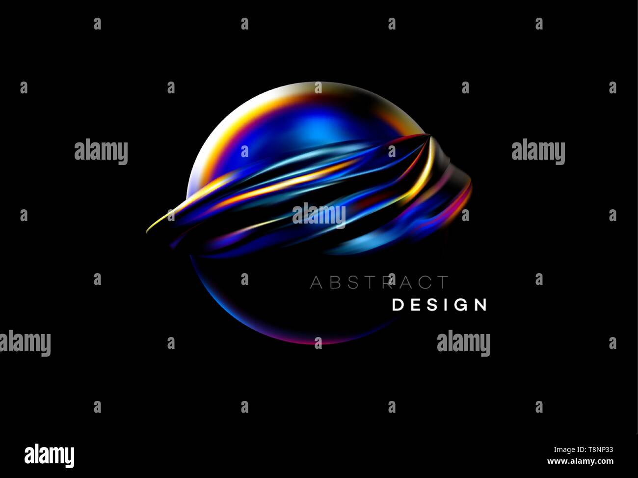 Color Flow Abstract shape poster design. Vector illustration Stock ...