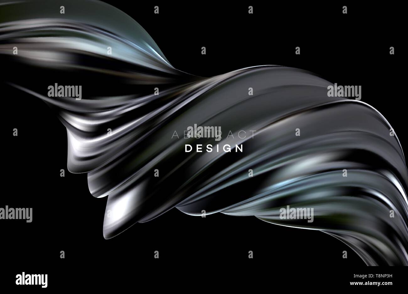 Color Flow Abstract shape poster design. Vector illustration Stock ...