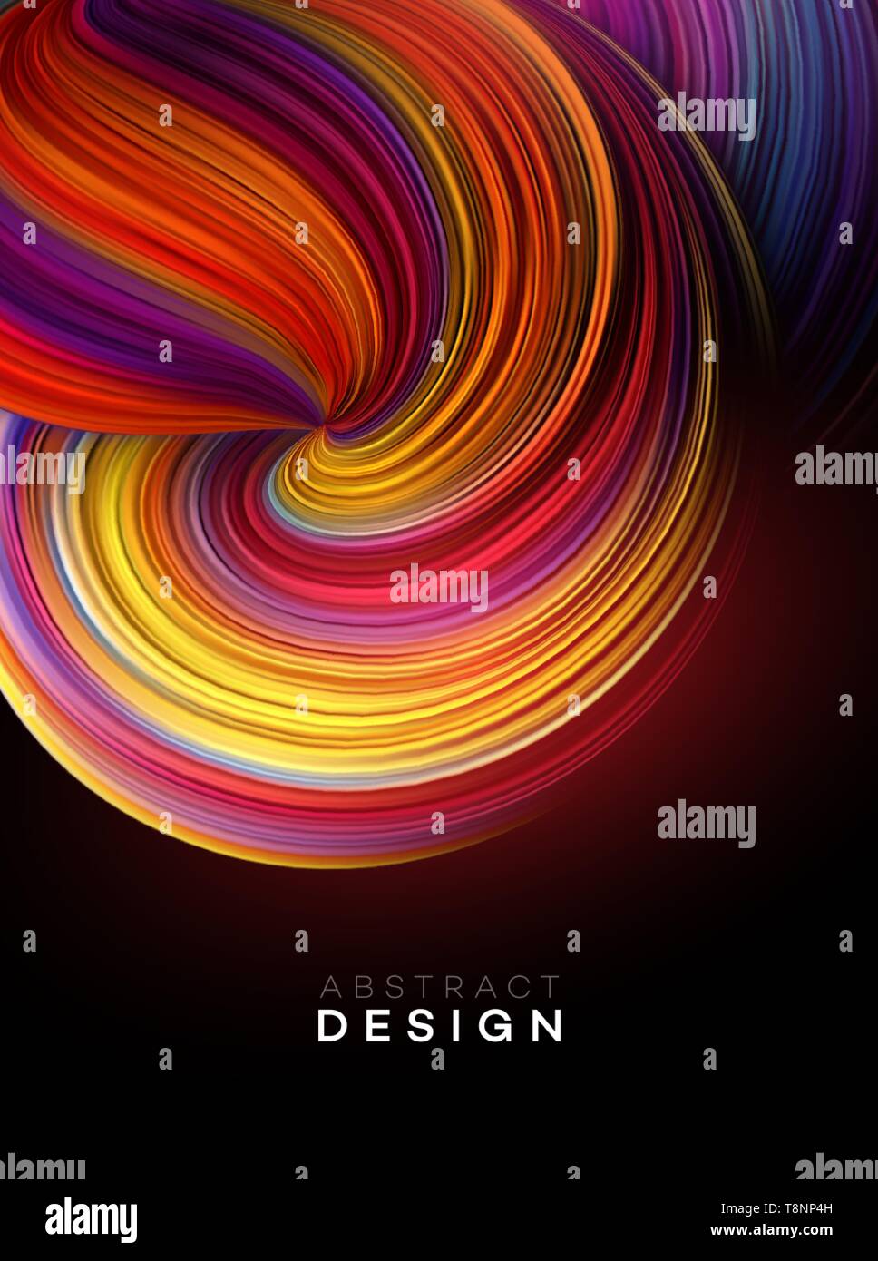 Color Flow Abstract shape poster design. Vector illustration Stock ...
