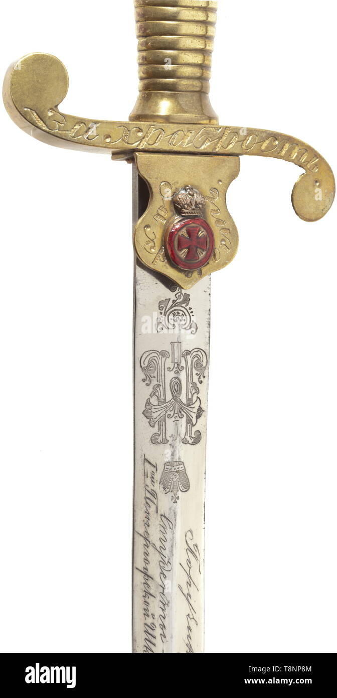 A dagger for officers of the Russian navy Double award with applied ...