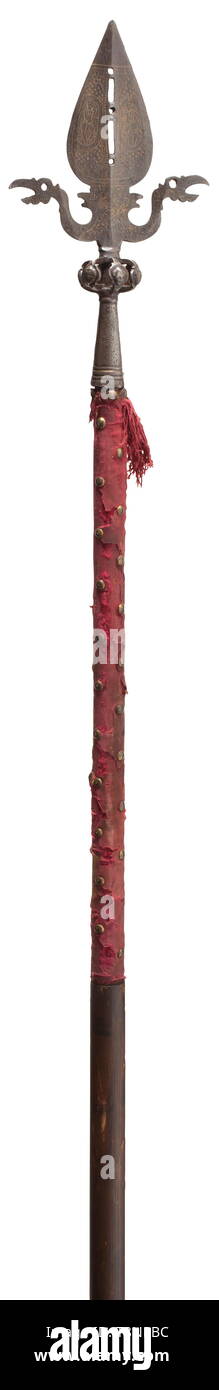 An Italian linstock, circa 1600 Slightly ridged blade with vertical ...