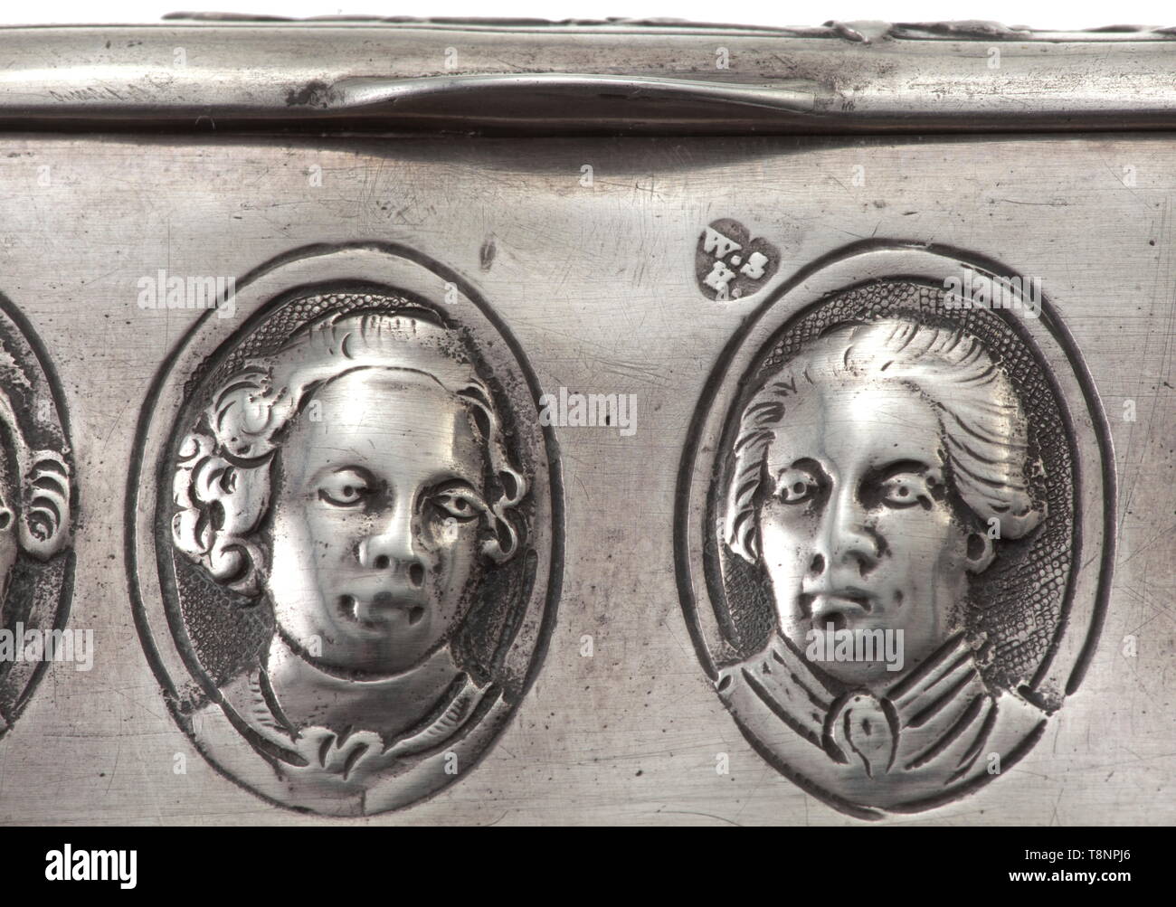 A Prussian silver snuffbox "Friedericus Rex", circa 1790 Rectangular ...