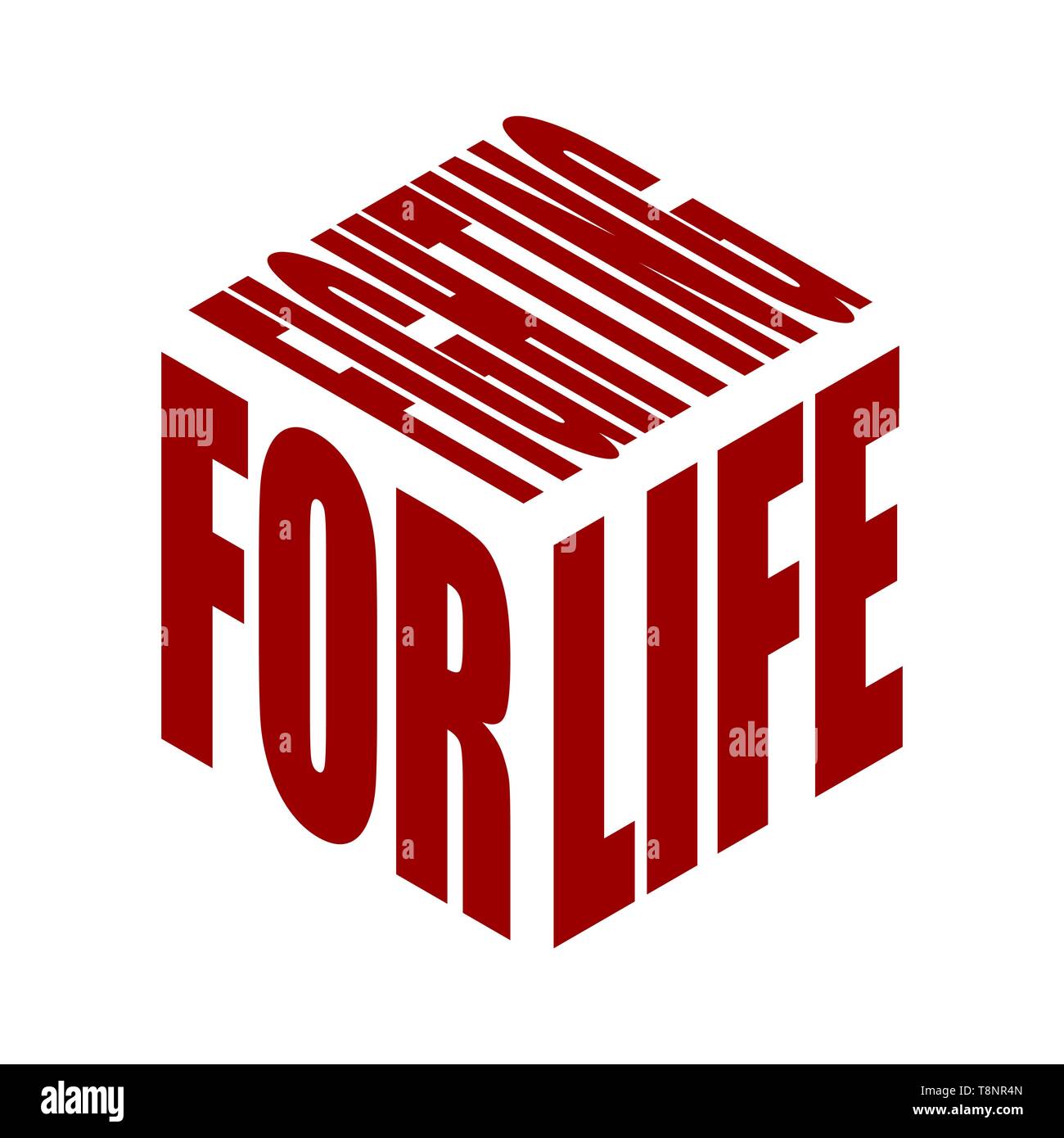 Fighting for life. Simple text slogan t shirt. Graphic phrases vector ...