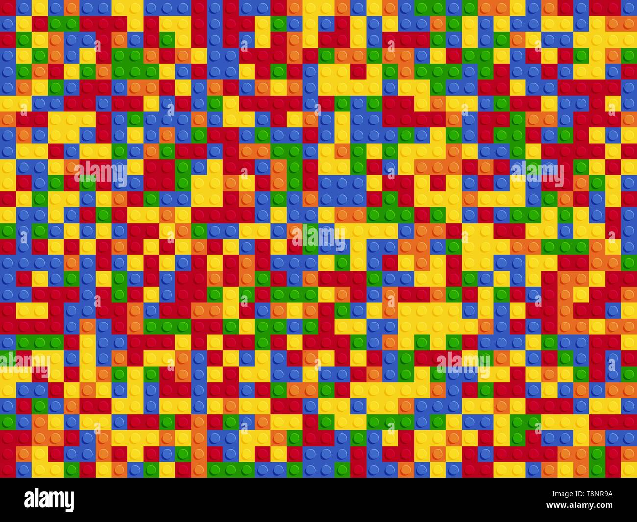 Plastic constructor seamless pattern. Color abstract background blocks ...