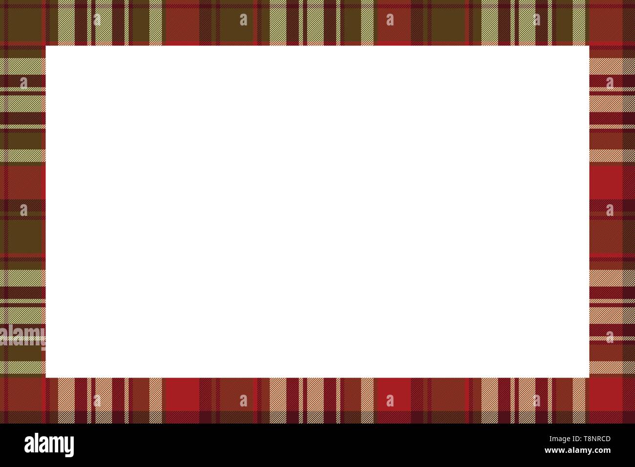 Border frame vector vintage background. Plaid pattern fabric texture ...
