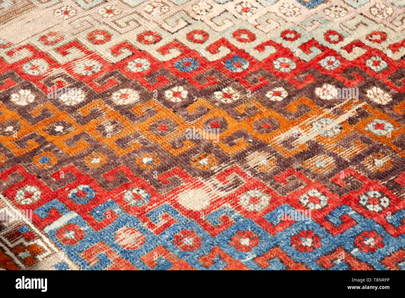 Handmade Old Ancient Turkish Carpet Stock Photo - Alamy