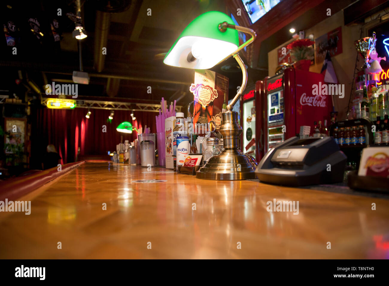 Bar Counter Top at an American Style Diner Stock Photo - Alamy
