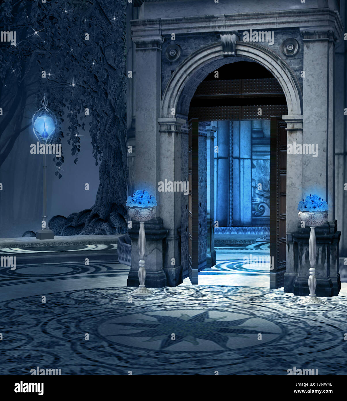 Doorway to the elf palace Stock Photo - Alamy