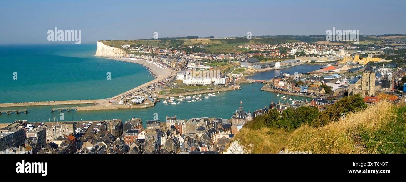 France, Seine Maritime, Le Treport, panoramic view from Le Treport ...
