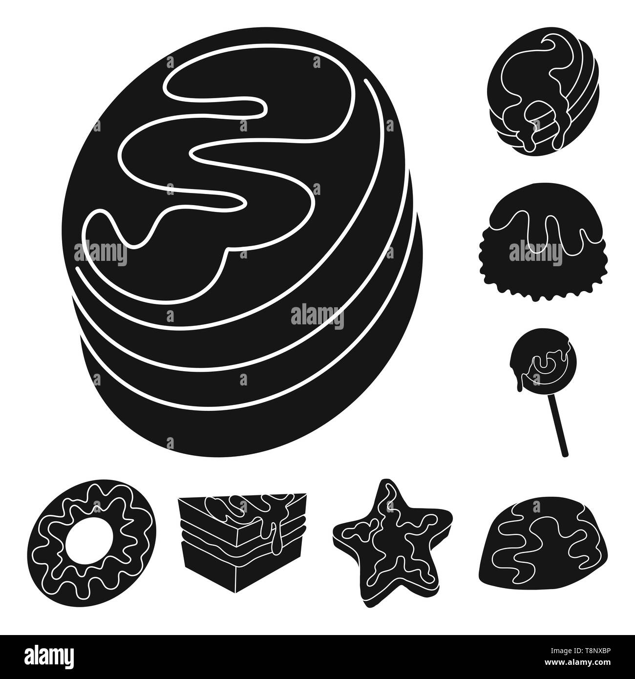 Vector design of sweetness and product icon. Set of sweetness and sweet ...