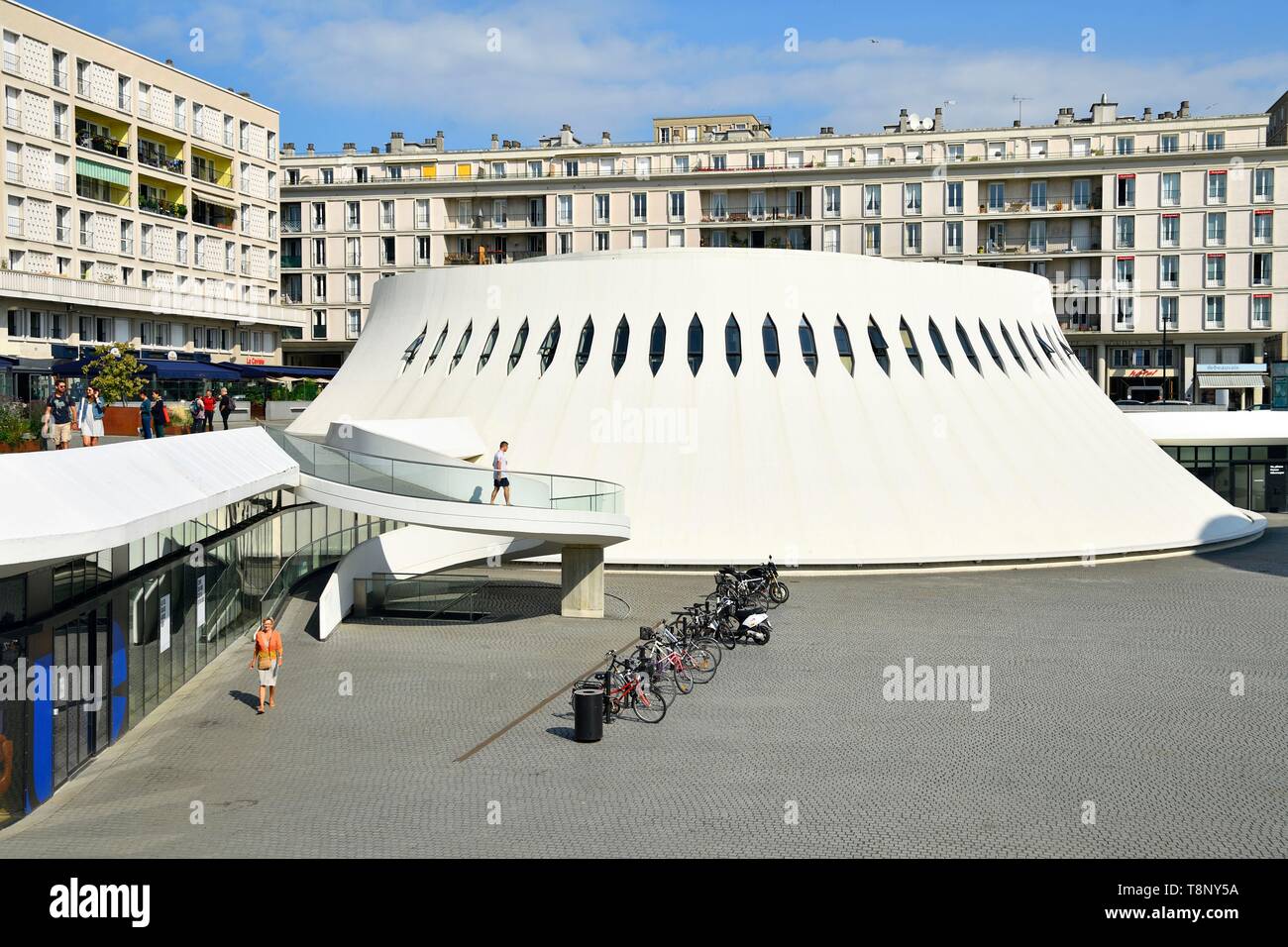 France, Seine Maritime, Le Havre, city rebuilt by Auguste Perret listed ...