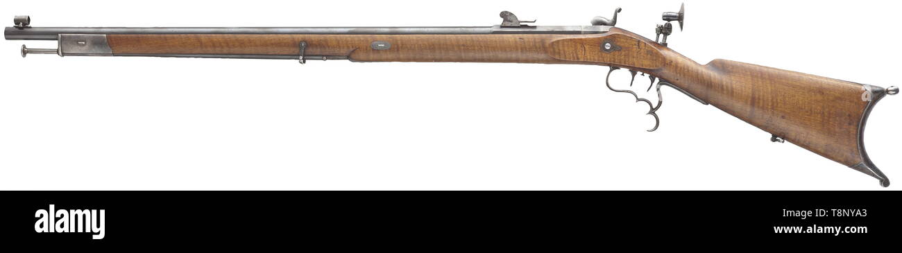 Civil long arms, flintlock and caplock, target rifle, J.B. Rovolier in ...