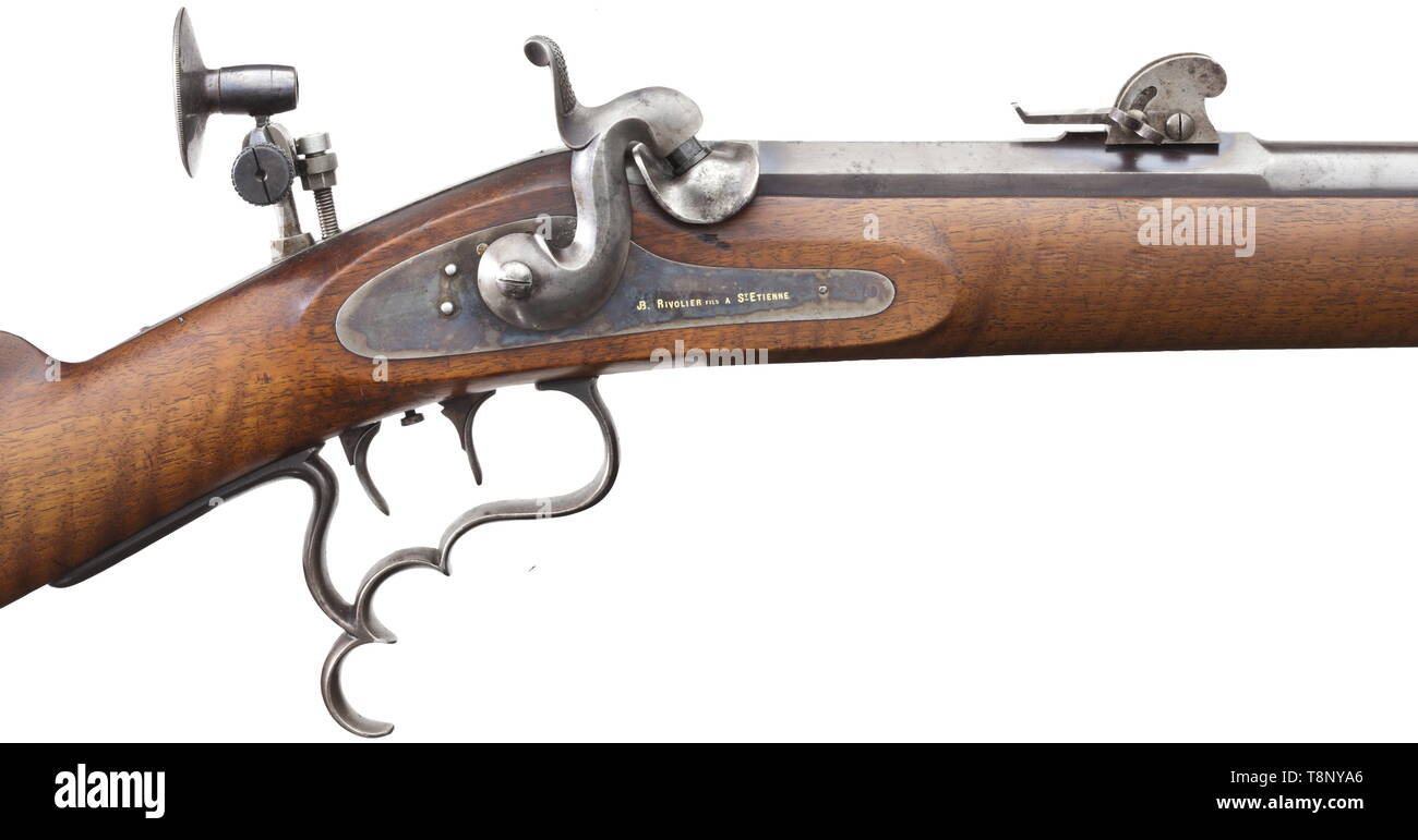 Civil long arms, flintlock and caplock, target rifle, J.B. Rovolier in ...
