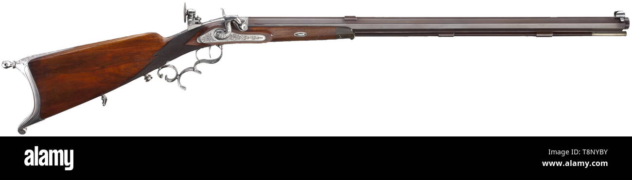 Civil long arms, flintlock and caplock, target rifle, German, circa ...