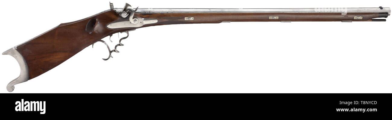 Civil long arms, flintlock and caplock, recoil target rifle, South ...