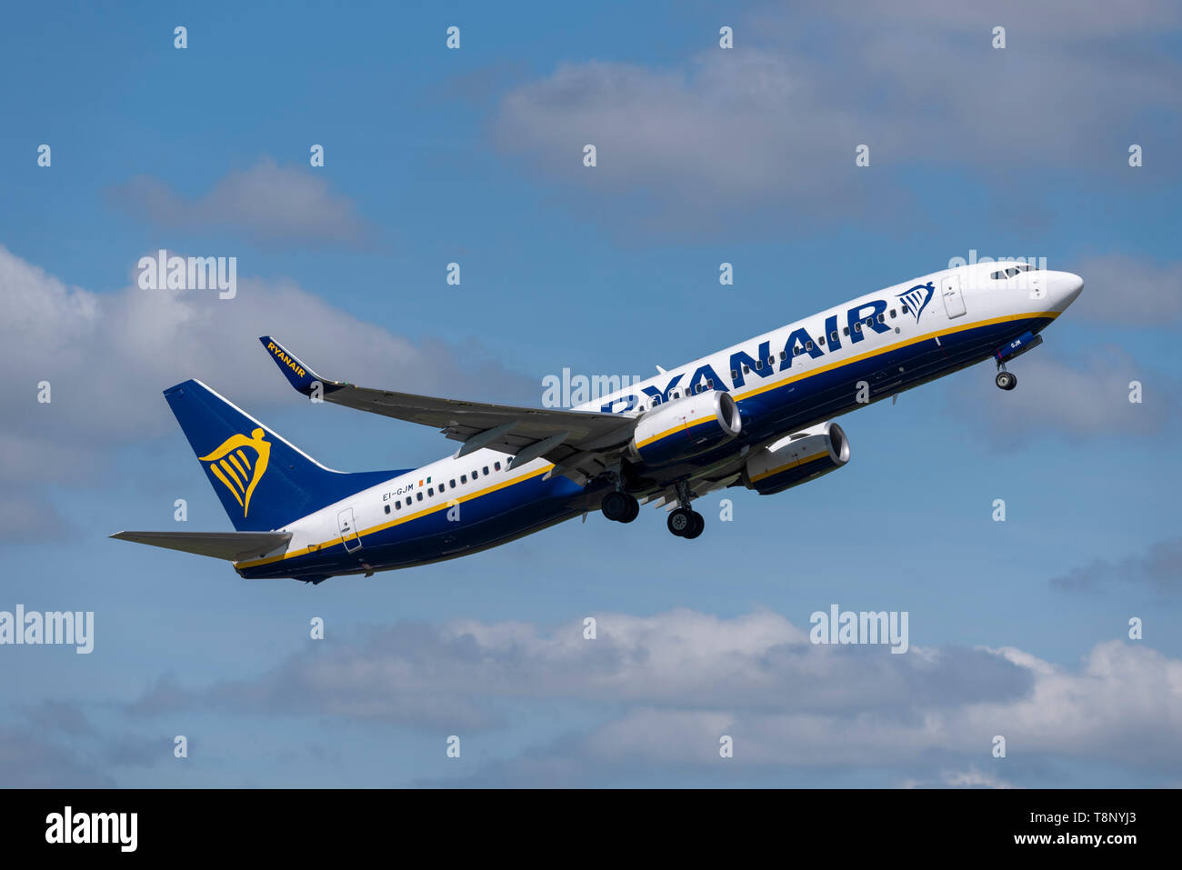Ryanair Boeing 737 jet airliner plane climbing out after take off at ...
