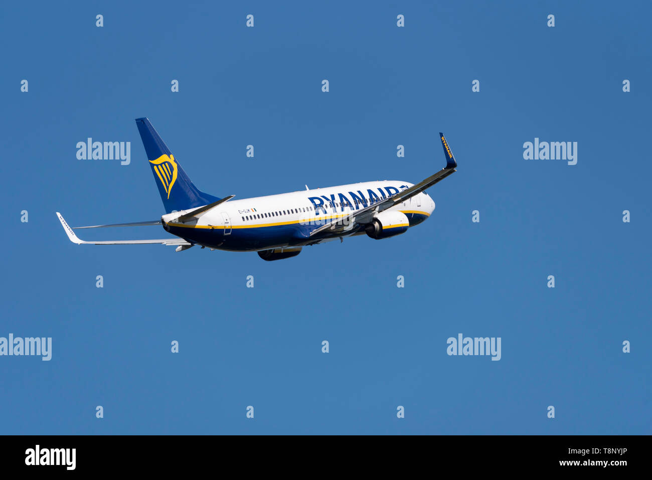Ryanair Boeing 737 jet airliner plane climbing out after take off at ...
