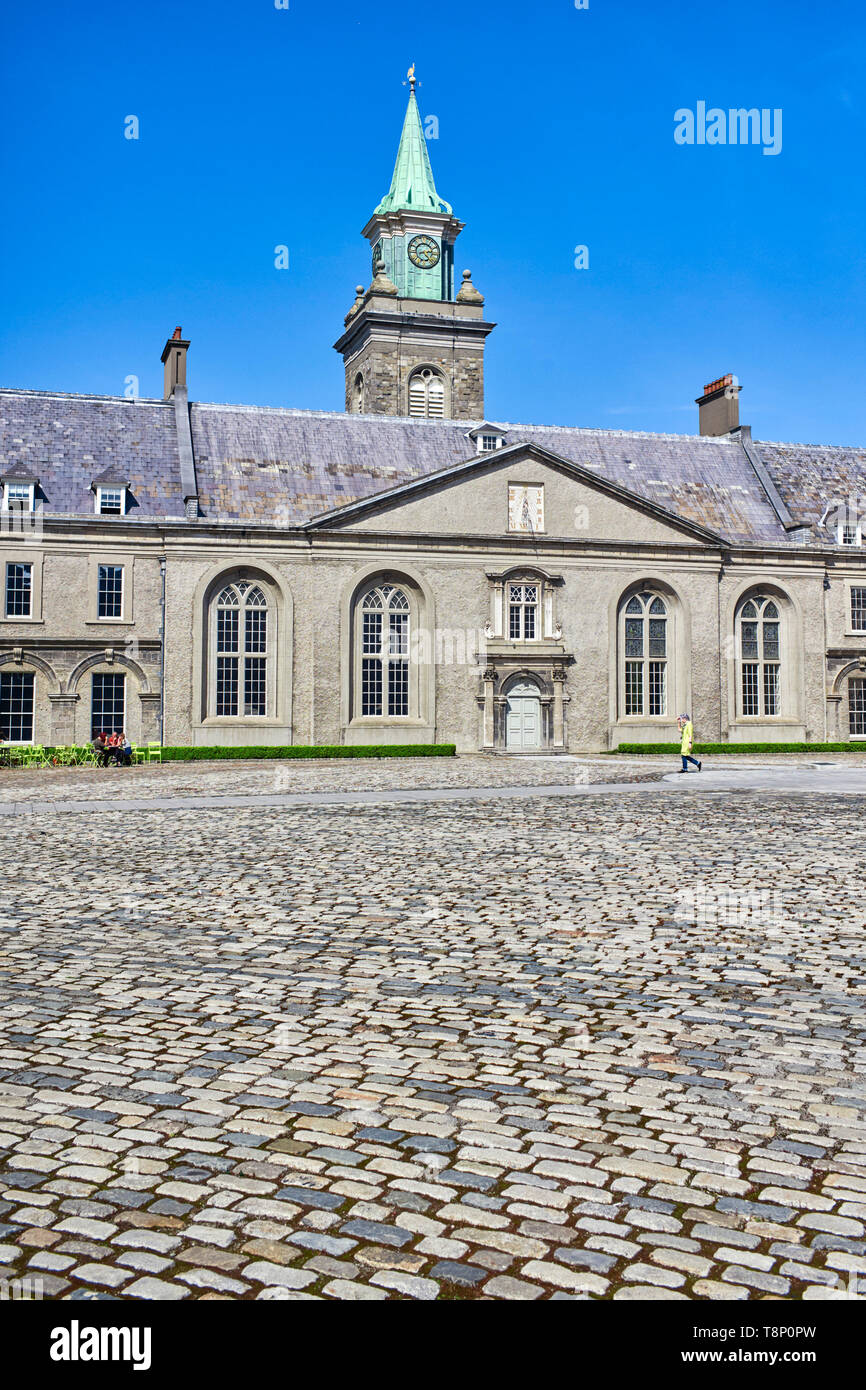 The courtyard at IMMA modern art museum housed in the Royal Hospital ...