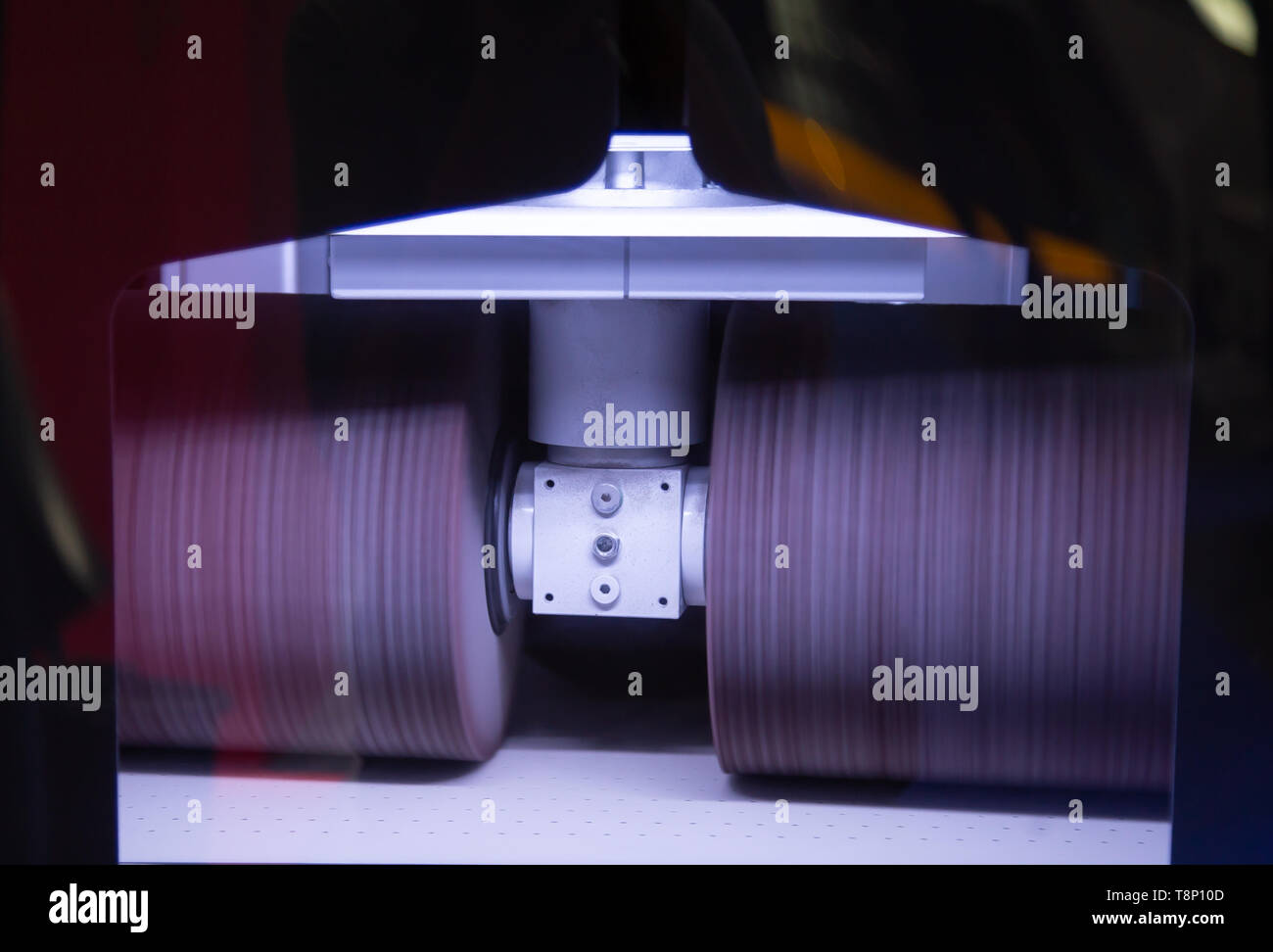 Deburring metal sharp edge and rounding machine Stock Photo - Alamy