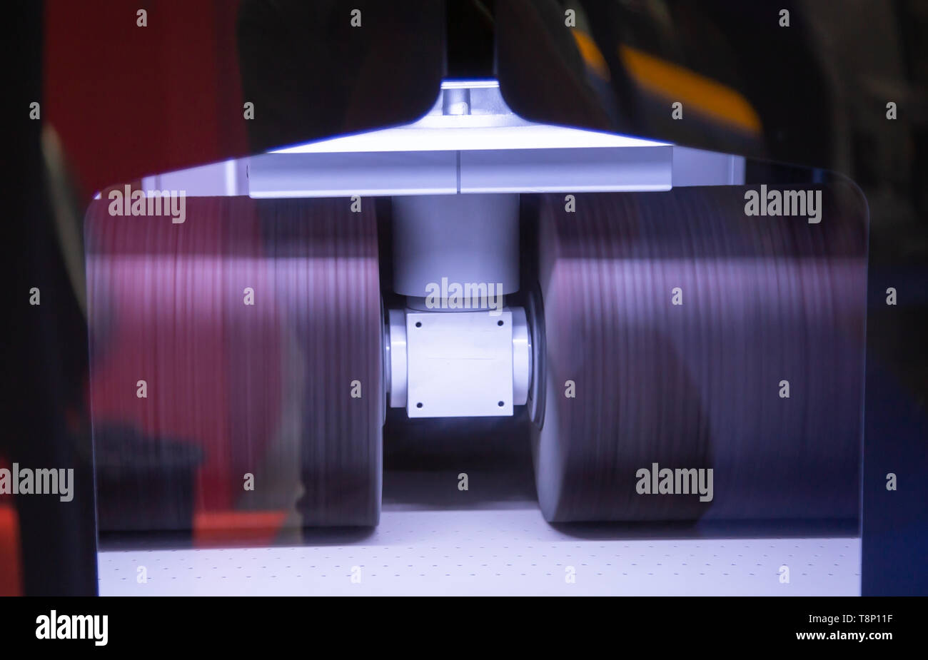 Deburring metal sharp edge and rounding machine Stock Photo - Alamy