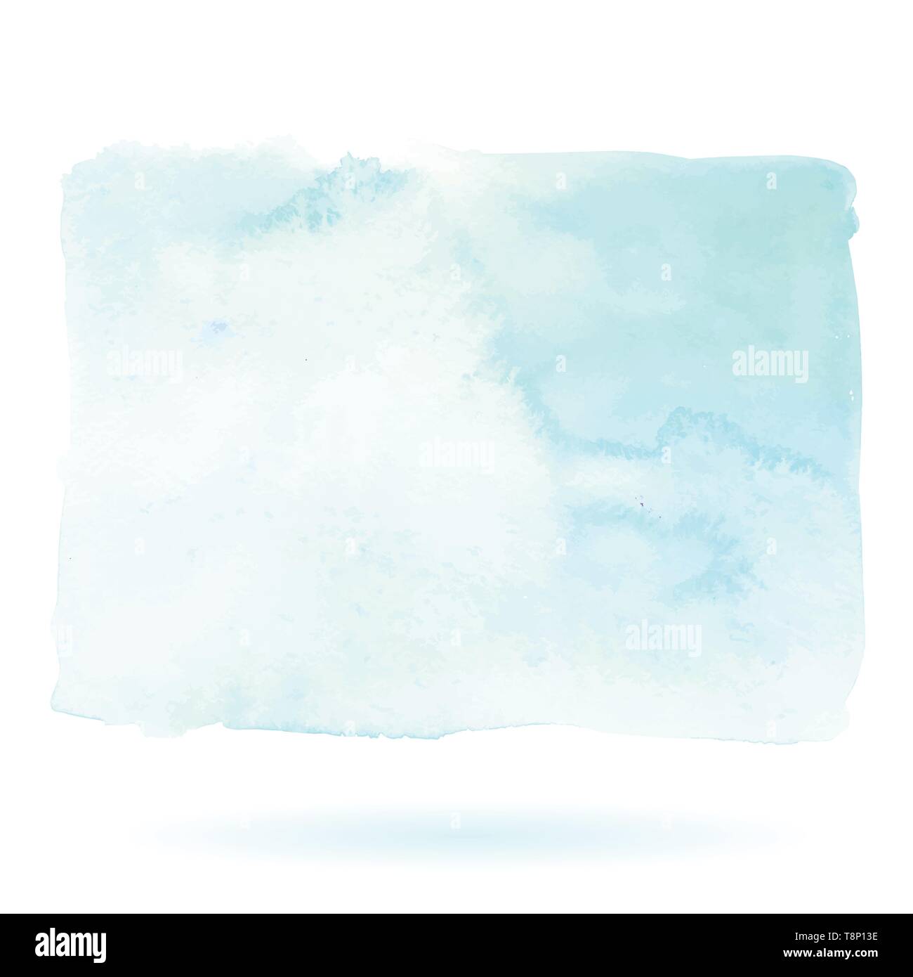 Hand Painted Art Of Watercolor Blue Color Paint On Watercolor Paper ...