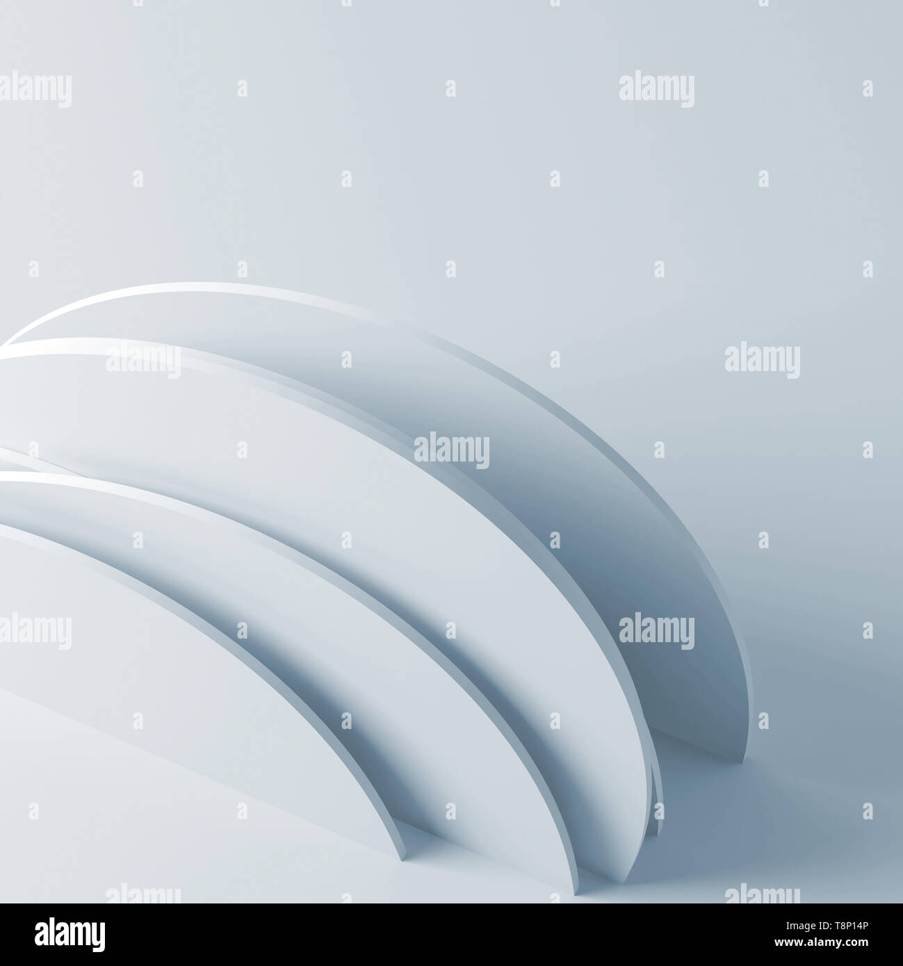 Minimalist installation. Abstract digital background. Square 3d render ...