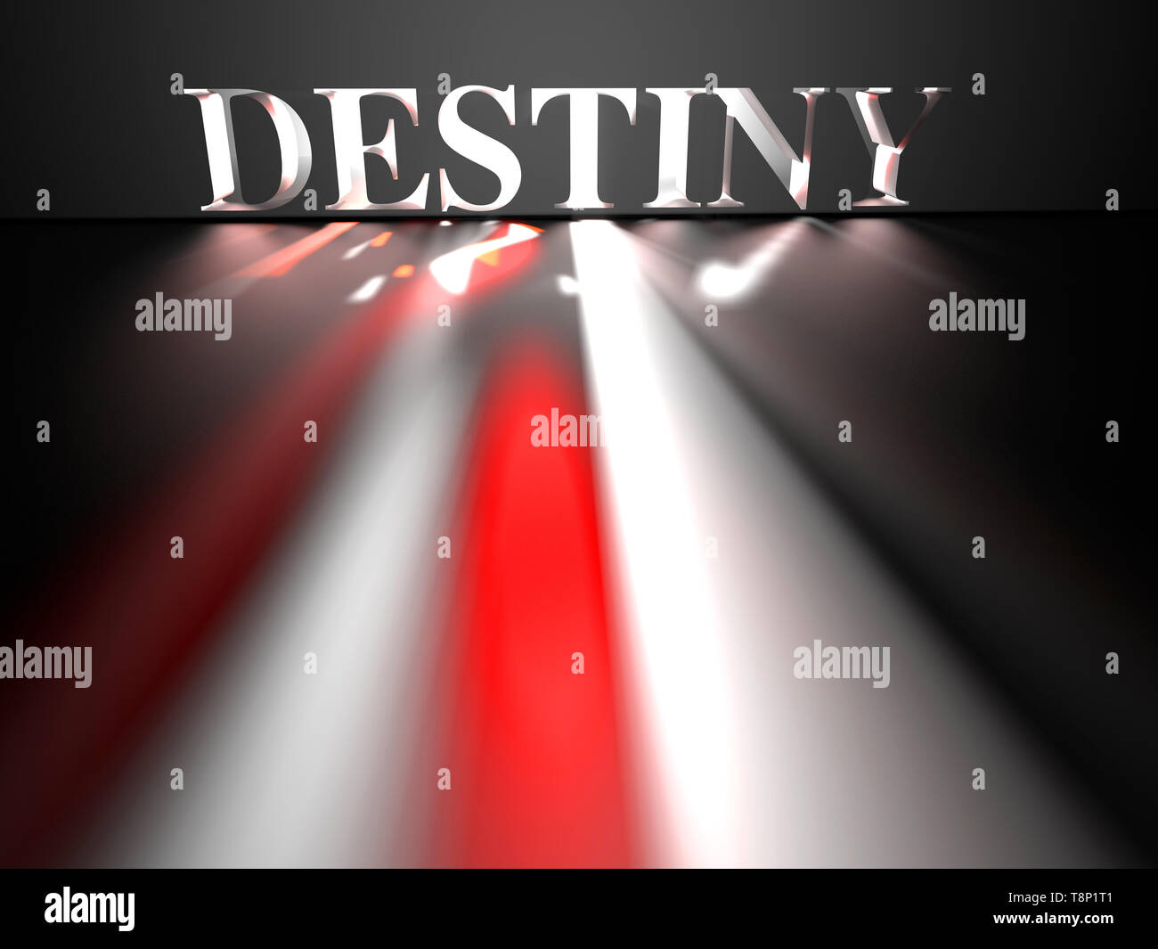 3D rendered conceptual Illustration of the word Destiny Stock Photo - Alamy