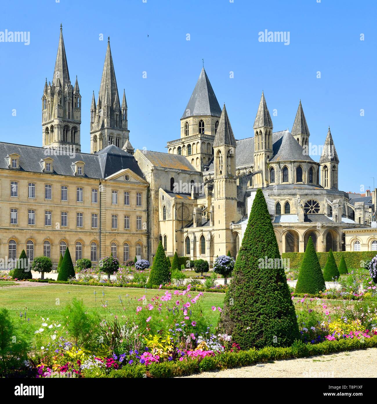 France, Calvados, Caen, the city hall in the Abbaye aux Hommes (Men ...