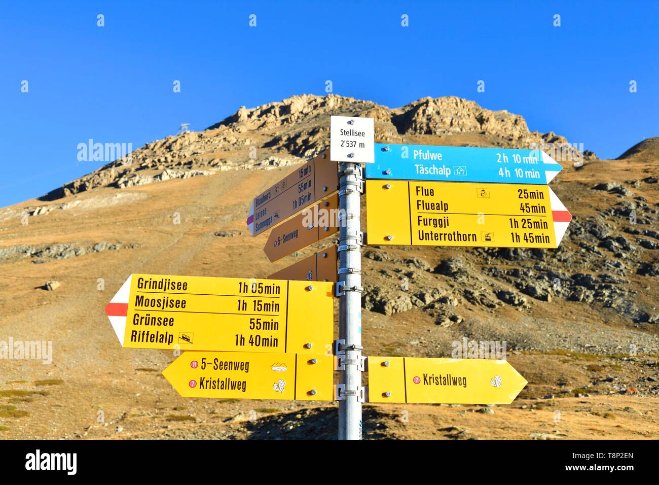 Switzerland road signs hi-res stock photography and images - Alamy