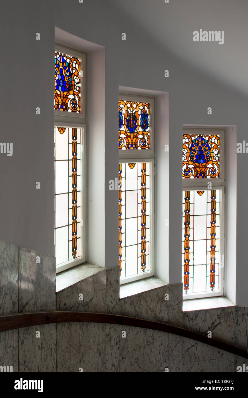 Stained-glass windows in historic 19th century Viennese houses, Vienna ...